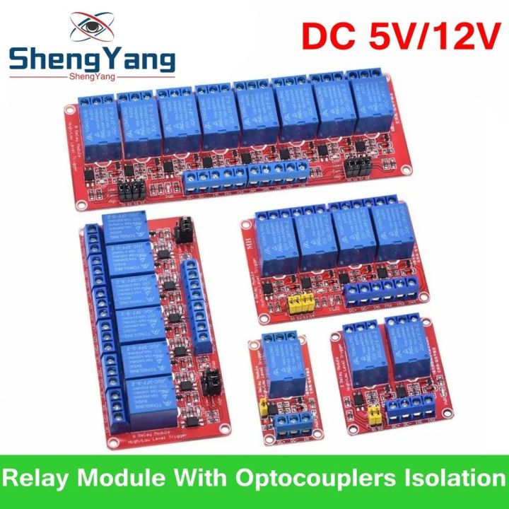 TZT 1 2 4 8 Channel 5V 12V Relay Module Board Shield With Optocoupler ...