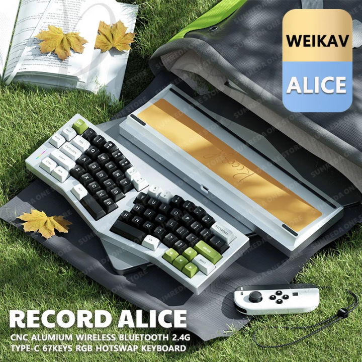 Weikav RECORD Alice Wireless Custom Aluminum Mechanical Keyboard Kit ...