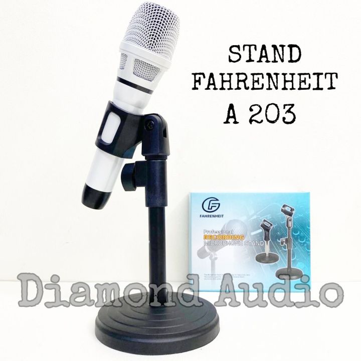 STAND MIC MEJA FULL BESI KAKI BULAT FAHRENHEIT A 203 | Lazada Indonesia