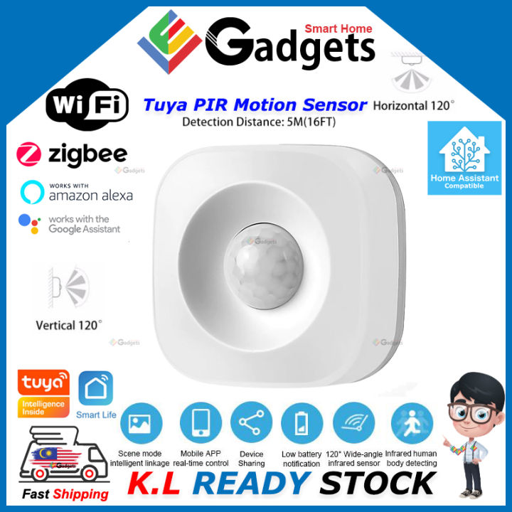 Tuya PIR Motion Sensor Wireless WiFi ZigBee works with Smart Life ...
