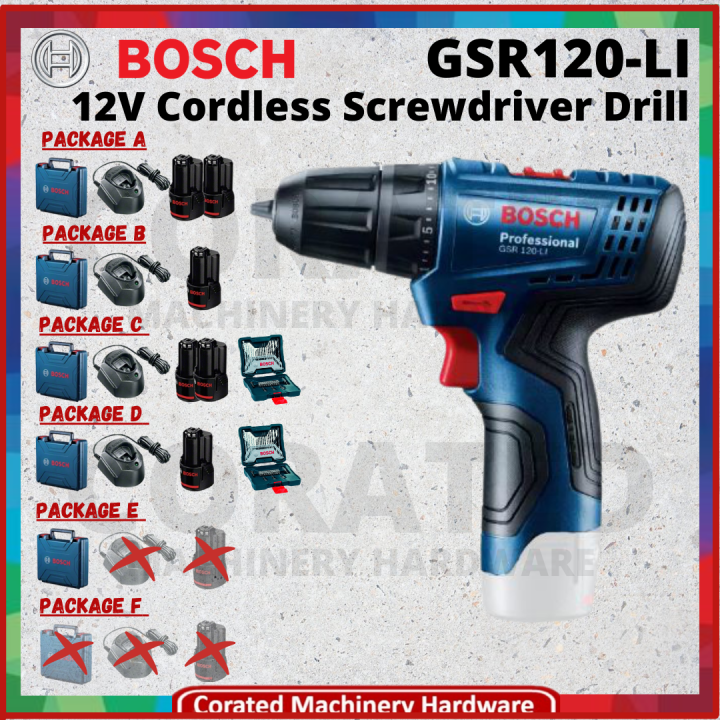 [CORATED] Bosch GSR120-LI GEN2 12V Cordless Screwdriver/Drill (6 Month ...