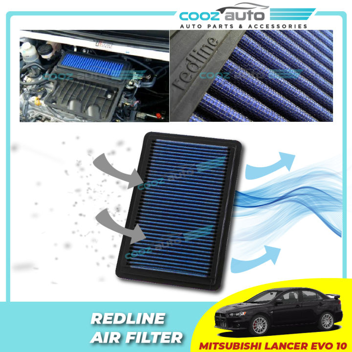 Mitsubishi Lancer EVO Ver 10 Redline Performance Washable High Flow Air ...