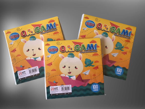 Kertas Origami Besar isi 100 Lembar Sidu / Kertas Lipat TK Besar 16x16 ...