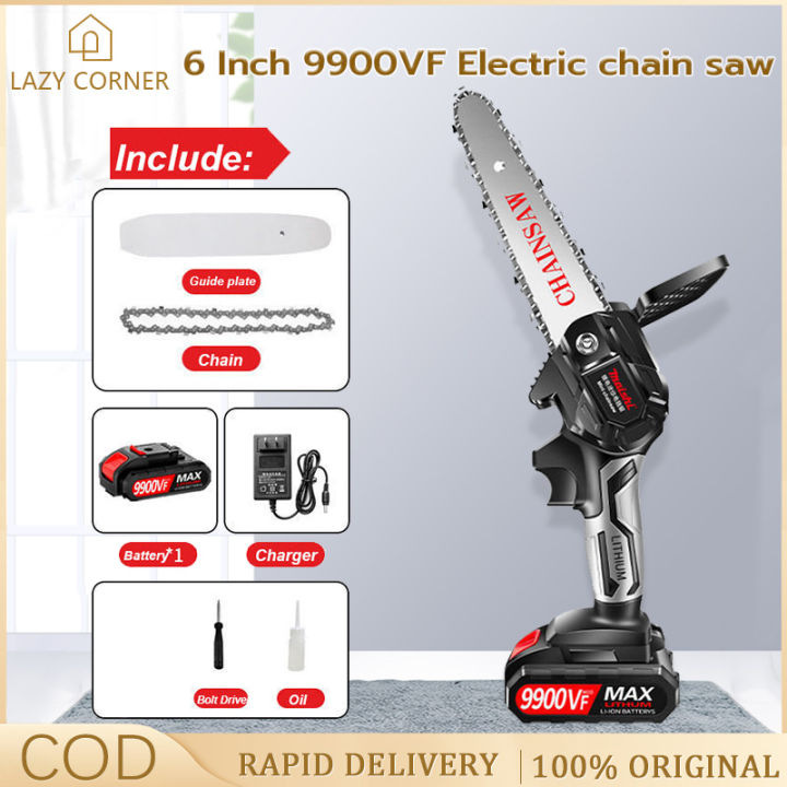 9900VF Electric Mini Chainsaw Wood Cutter Portable Branch Prun Electric ...