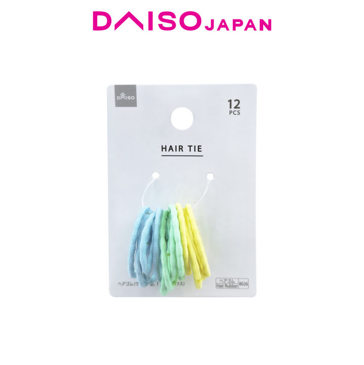 Daiso Pastel Color Hair Ties (Wavy, 12 pieces) | Lazada PH