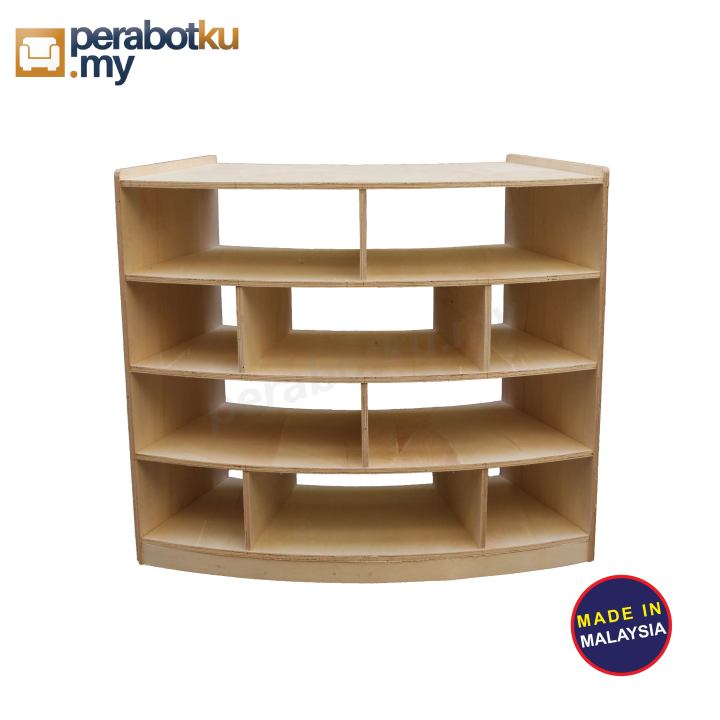 SEE THROUGH 4 TIER CURVE SHELF WITH PARTITION/MADE IN MALAYSIA | Lazada