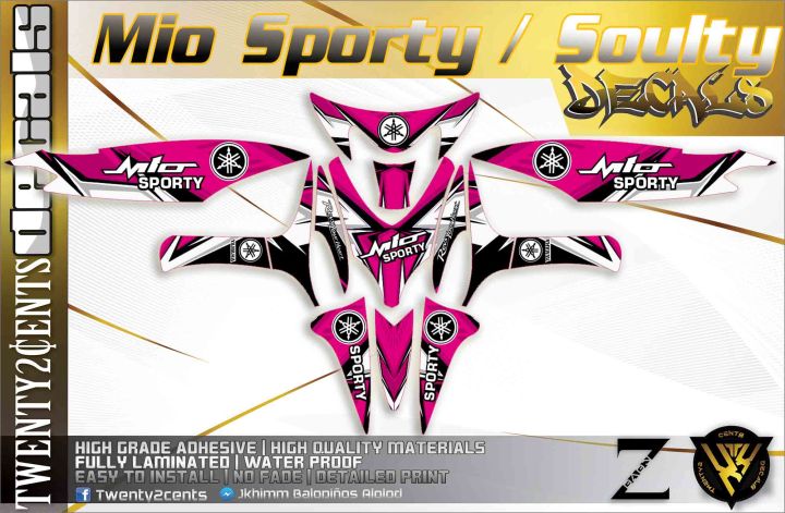 Yamaha mio sporty / soulty Decals High-Quality Stickers (racing ...