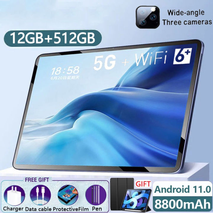 【Bisa COD】Tablet PC Asli Baru P20 12GB + 512GB Tablet Android 10 inch ...
