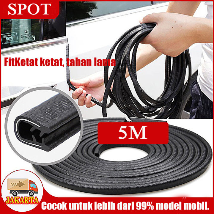 5Meter List karet Pintu List Pintu Mobil Universal Pelindung Pintu Door ...
