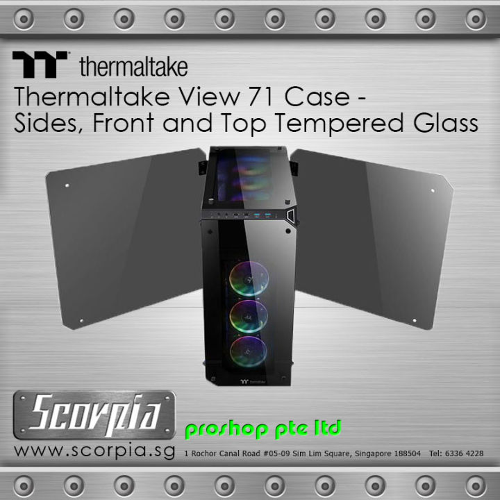 Thermaltake View 71 Case - Sides, Front and Top Tempered Glass ...