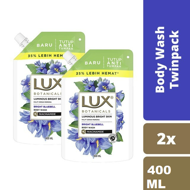 Lux Bright Bluebell Niacinamide Body Wash 400ml - Isi 2 | Lazada Indonesia