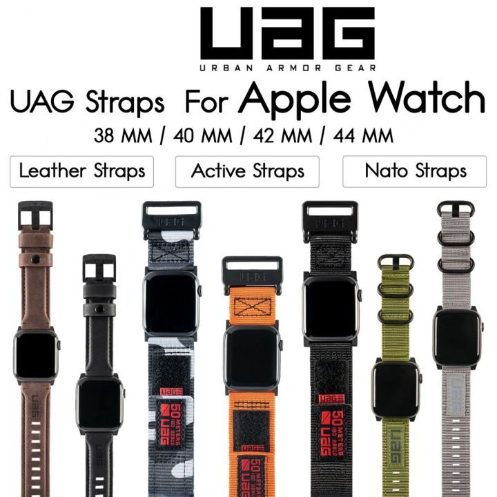 UAG For APPLE WATCH Fabric / Nylon / Leather Strap/Silicone Strap Watch ...