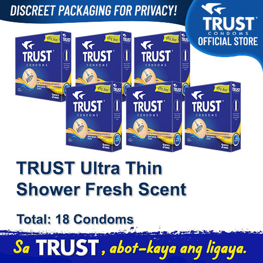 Trust Condoms Ultra Thin Shower Fresh Scent by 3's, Pack of 6 | Lazada PH
