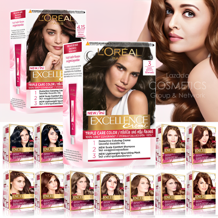L'OREAL | Loreal Paris Excellence Creme Pewarna Rambut Permanen ...