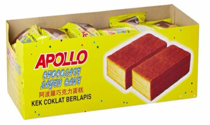 Apollo Chocolate Coated Layer Cake 24pieces x 18gm | Lazada