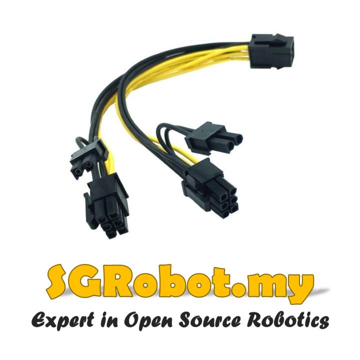 6Pin PCIE Express to 2 x PCI-E 8 (6+2) Pin GPU Graphics Card Splitter ...