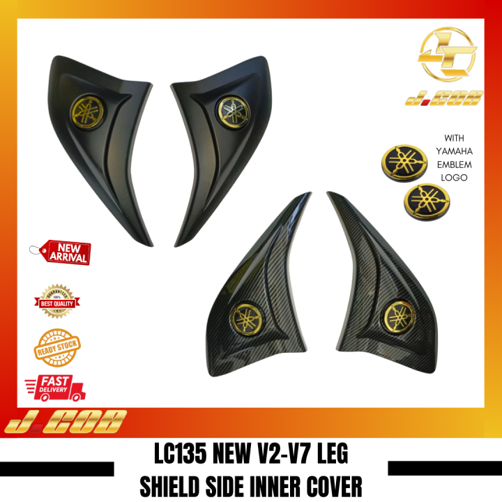 LC135 V2 V3 V4 V5 V6 V7 LEG SHIELD SIDE INNER COVER WITH YAMAHA EMBLEM ...
