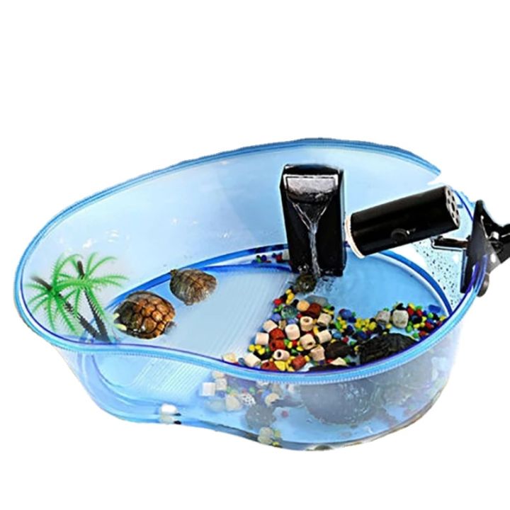 Turtle Habitat Reptile Aquarium Tank Pool With Flat Roof For Amphibians ...