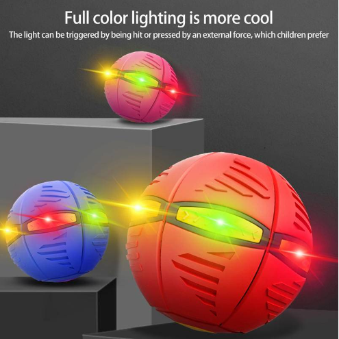 Magic UFO Flying Ball Throw Disc Ball with LED Light For Outdoor Kid's ...