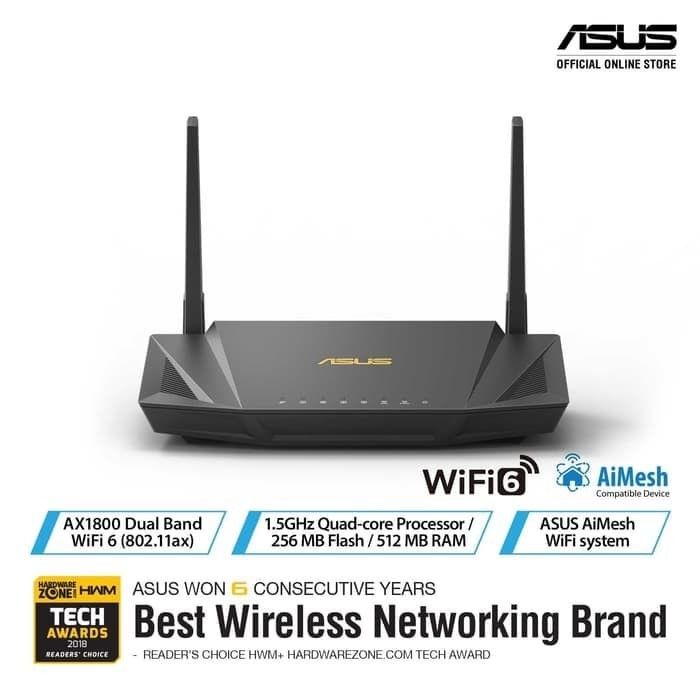 Wireless Router Asus RT-AX56U AX1800 Dual Band Smart Wifi 6 With AiMesh ...