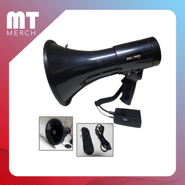 (SK-77B) 14 x 9" Rechargeable Megaphone 25 watts w/ Extendable ...