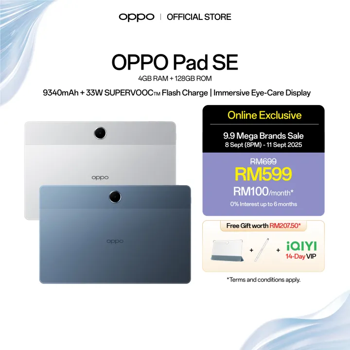 OPPO Pad SE Price in Malaysia & Specs - RM699 | TechNave