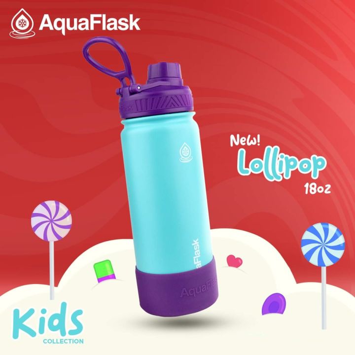 Aquaflask 18oz Kids Collection Limited Edition with Silicon Boot Aqua ...