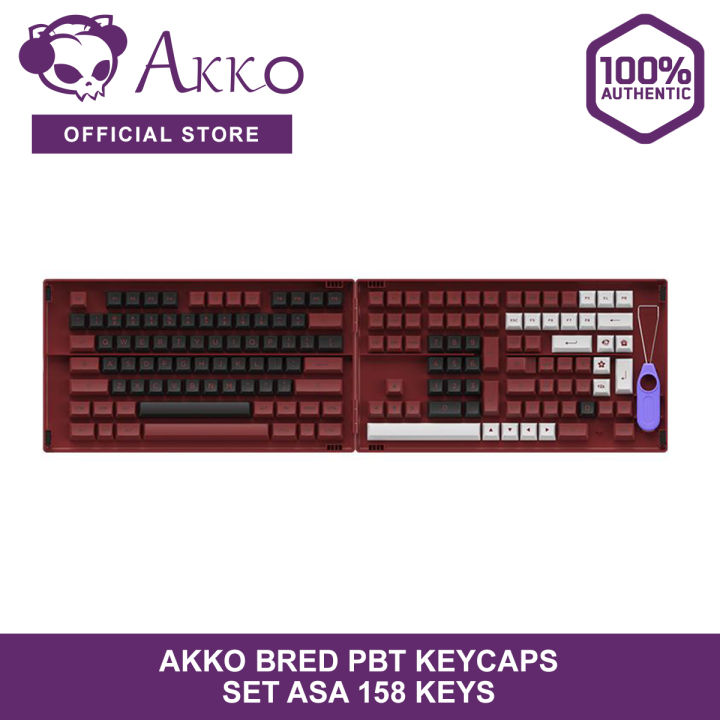 Akko Bred PBT Keycaps Set ASA 158 Keys | Lazada PH