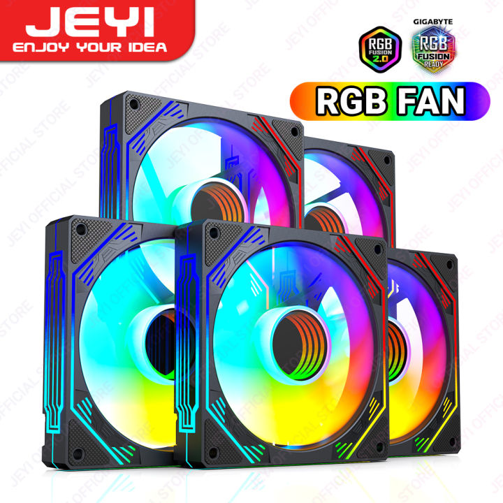 JEYI RGB Coog Fans 120mm Computer Case High Performance Kit 6pin PC Fan ...