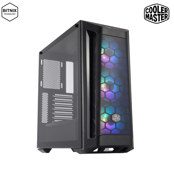COOLER MASTER MASTERBOX MB511 ARGB ATX Tempered Glass Mid-Tower Casing ...