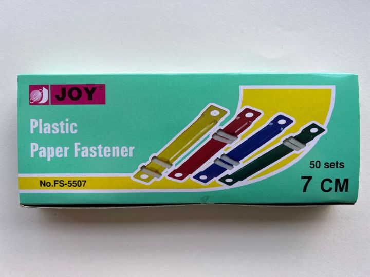 Joy Plastic Paper Fastener 50 pcs per box (Assorted Colors) | Lazada PH