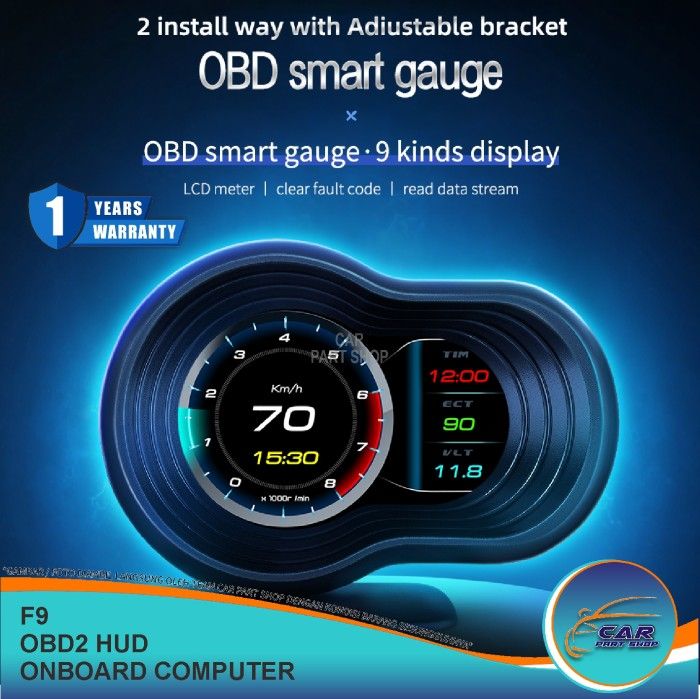 Obd2 Hud Smart Gauge Onboard Computer Speedo Digital Realtime F9 | Lazada Indonesia