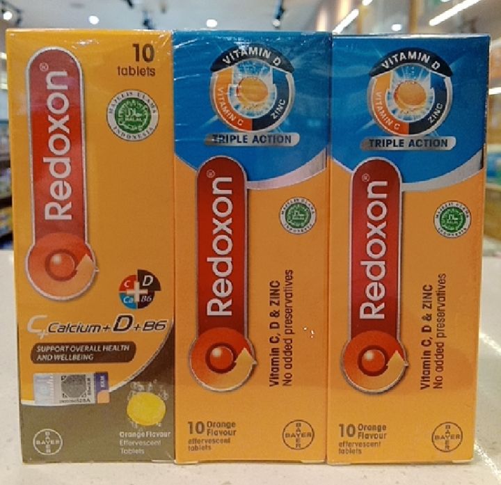 REDOXON TRIPLE ACTION VIT C, D & ZINC 10'S ORANGE EFFERVESCENT TABLETS ...