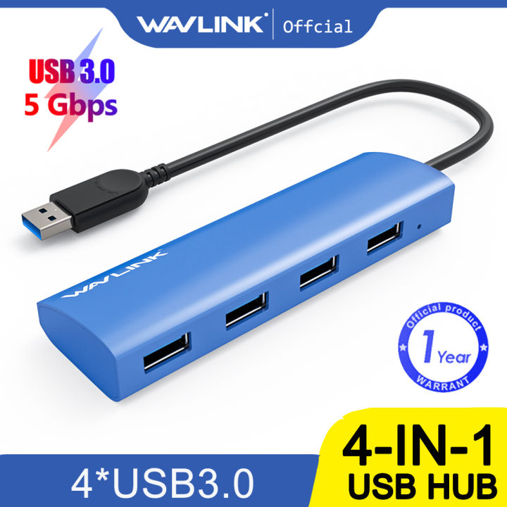 Wavlink USB 3.0 4-Port Hub ,USB Hub and Adapter Aluminum Design up to ...