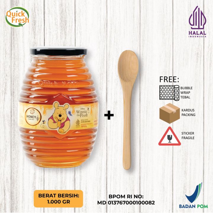 [FREE SENDOK KAYU 17cm] DISNEY Quick Fresh Honey / Madu 1kg Jar ...