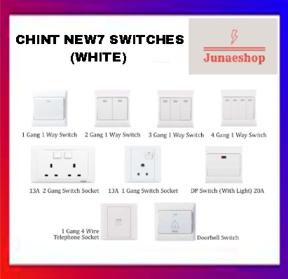 CHINT NEW7 SERIES SWITCHES AND SOCKET (WHITE) | Lazada