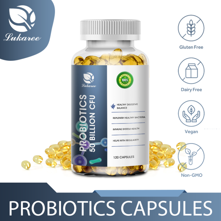 LUKAREE Probiotics Enzyme Capsules 50 Billion CFU 20 Strains For ...