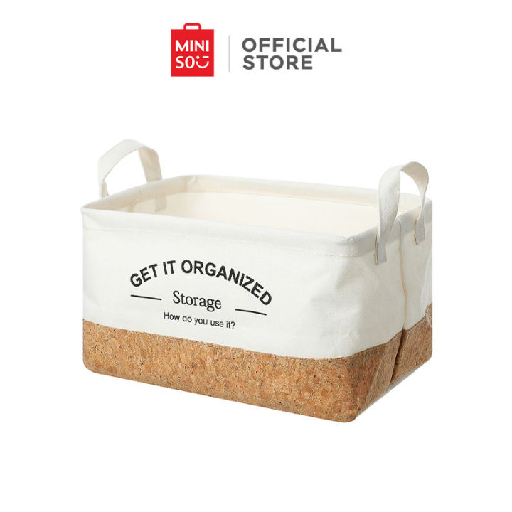MINISO Soft Wooden Series Fabric Storage Bin | Lazada PH