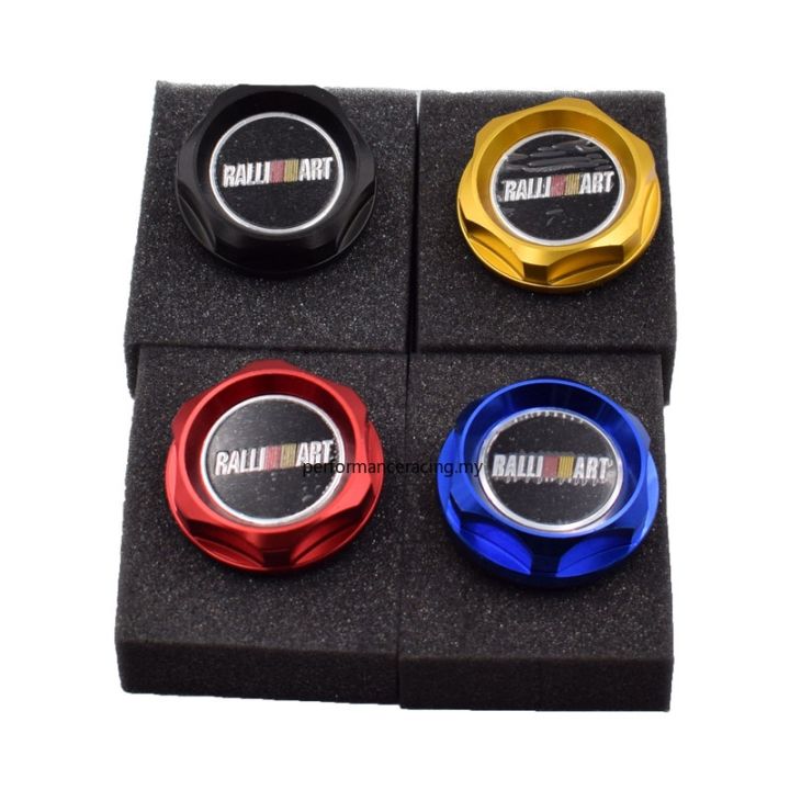 HYS Ralliart Black Racing Engine Oil Cap Oil Fuel Filler Cover Cap For ...