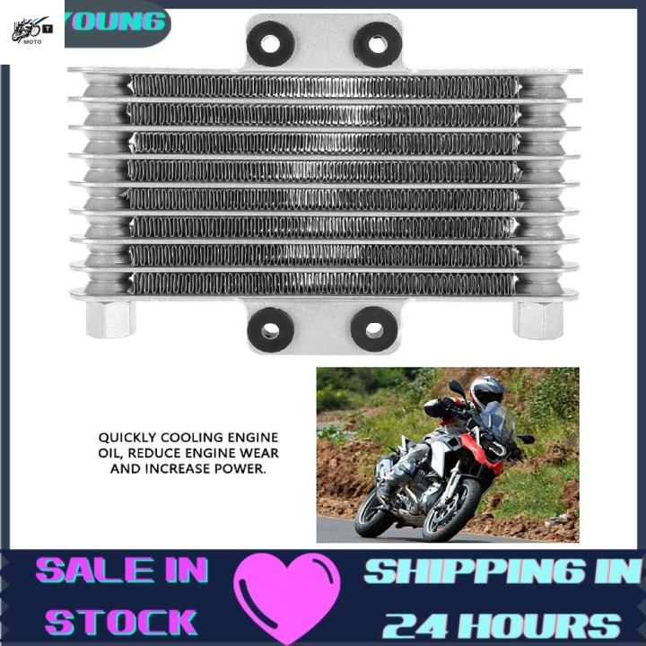 【T-Moto】 Motorcycle Engine Oil Cooler Radiator for Dirt Bike ATV ...