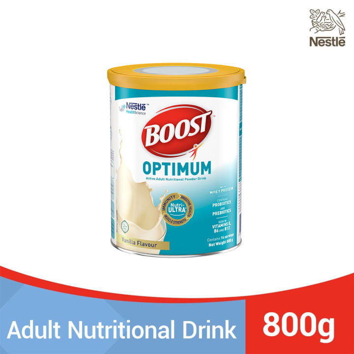 NESTLE BOOST Optimum Vanilla Adult Milk Powder 800g | Lazada PH