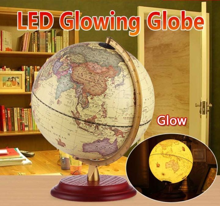 23cm Dia LED Luminous Teachinig Globe light World Earth Globe Map ...