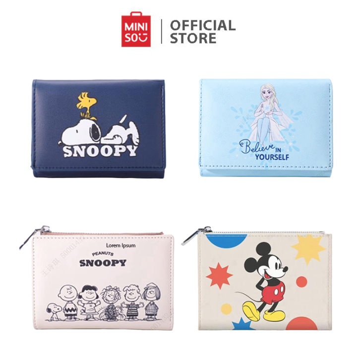 MINISO Short Wallet (Snoopy Navy Blue/Frozen 2.0 Blue/Snoopy Bifold ...
