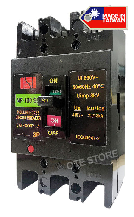 NES NF100SS 25kA 3 Pole MCCB Moulded Case Circuit Breaker (30A / 40A ...