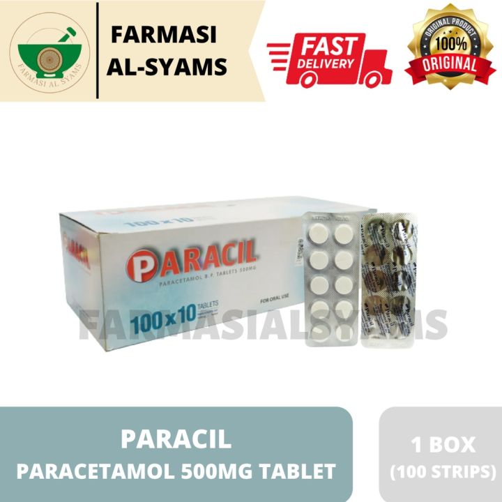 PARACIL PARACETAMOL 500MG TABLET (1 BOX) | Lazada
