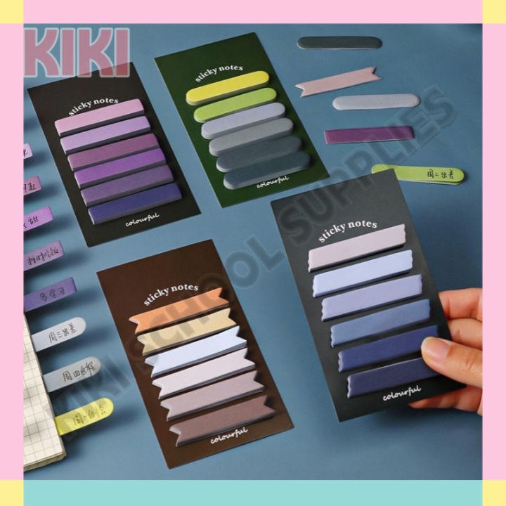 KK 120 Sheets Morandi Color Sticky Notes Index Sticker Label Sticky ...