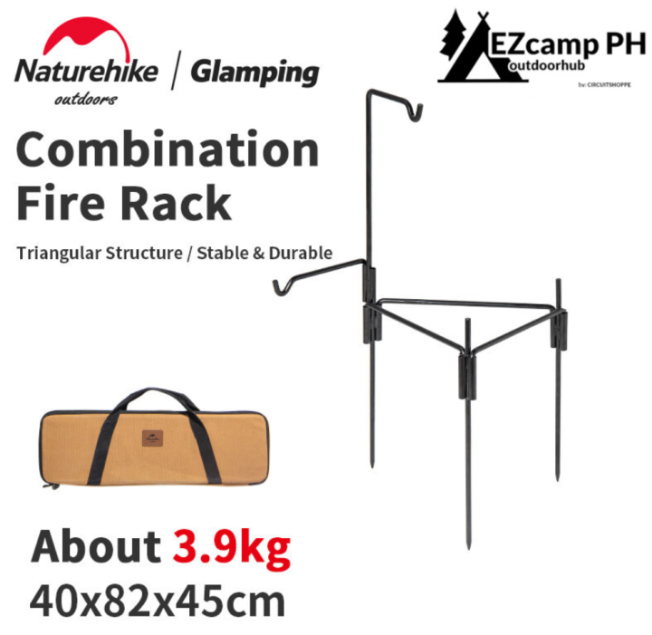Naturehike Outdoor Combination Fire Pit Rack Portable Iron Tripod ...