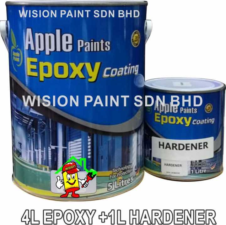 DIY👩‍🔧 5L Cat Lantai Epoxy ( Apple Epoxy Floor Paint Water Proofing ...