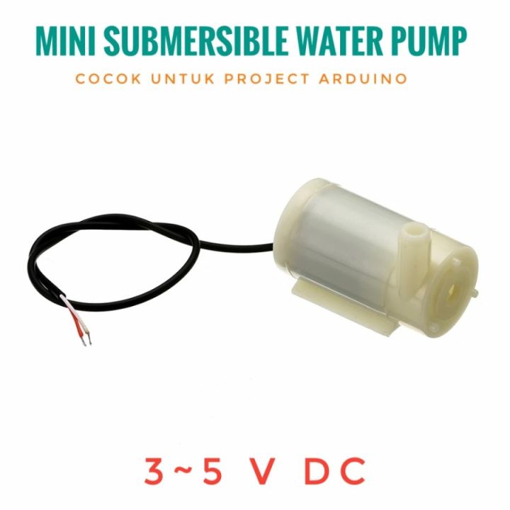 Mini Submersible Water Pump Pompa Air Celup 3v 5v untuk proyek Arduino ...