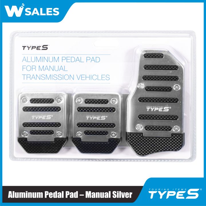 Type S Aluminum Pedal Pad Manual Silver | Automotive Pedal Pad for ...